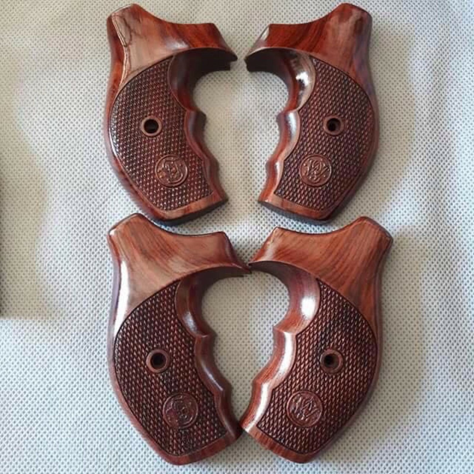 Solid wooden Grips For S&W- J Frame revolver, Round butt | eBay