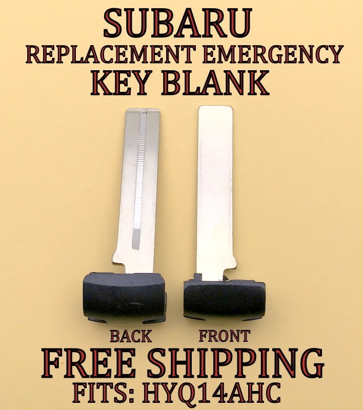 NEW SUBARU SMART KEY PROXIMITY UNCUT EMERGENCY BLADE BLANK INSERT FOR ...