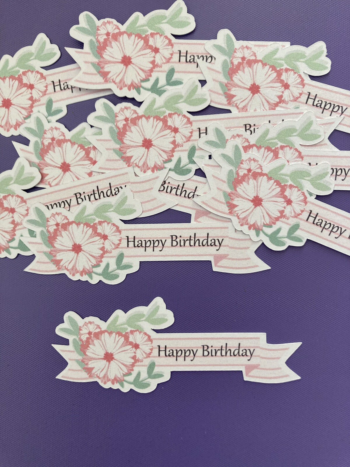 Birthday Card Making Banners Embellishments Sentiments Card Toppers ...