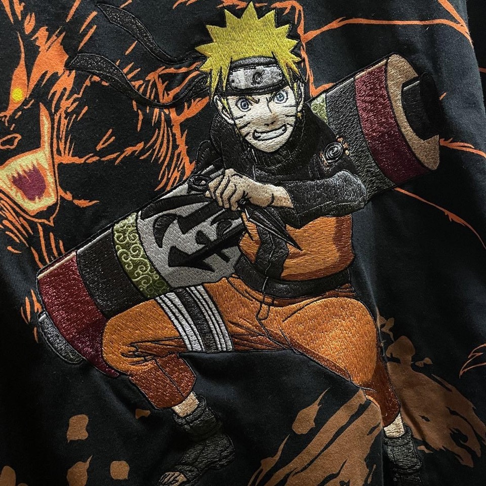 Karakuri Tamashii/ NARUTO Embroidered T-Shirt Size: XL Black Limited ...