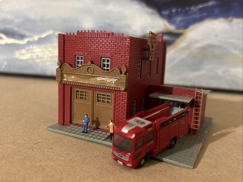 N Scale: Fire Station with fire truck. | eBay