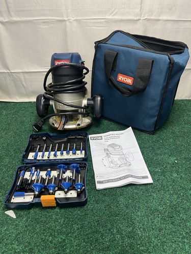 Ryobi R163 8.5 Amps Corded Electric Fixed Base Router & Bit Set (FFEB ...