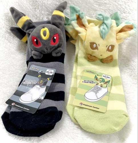 Pokemon Center Mascot Socks Umbreon Leafeon Plush 2019 Eevee Japan Set ...