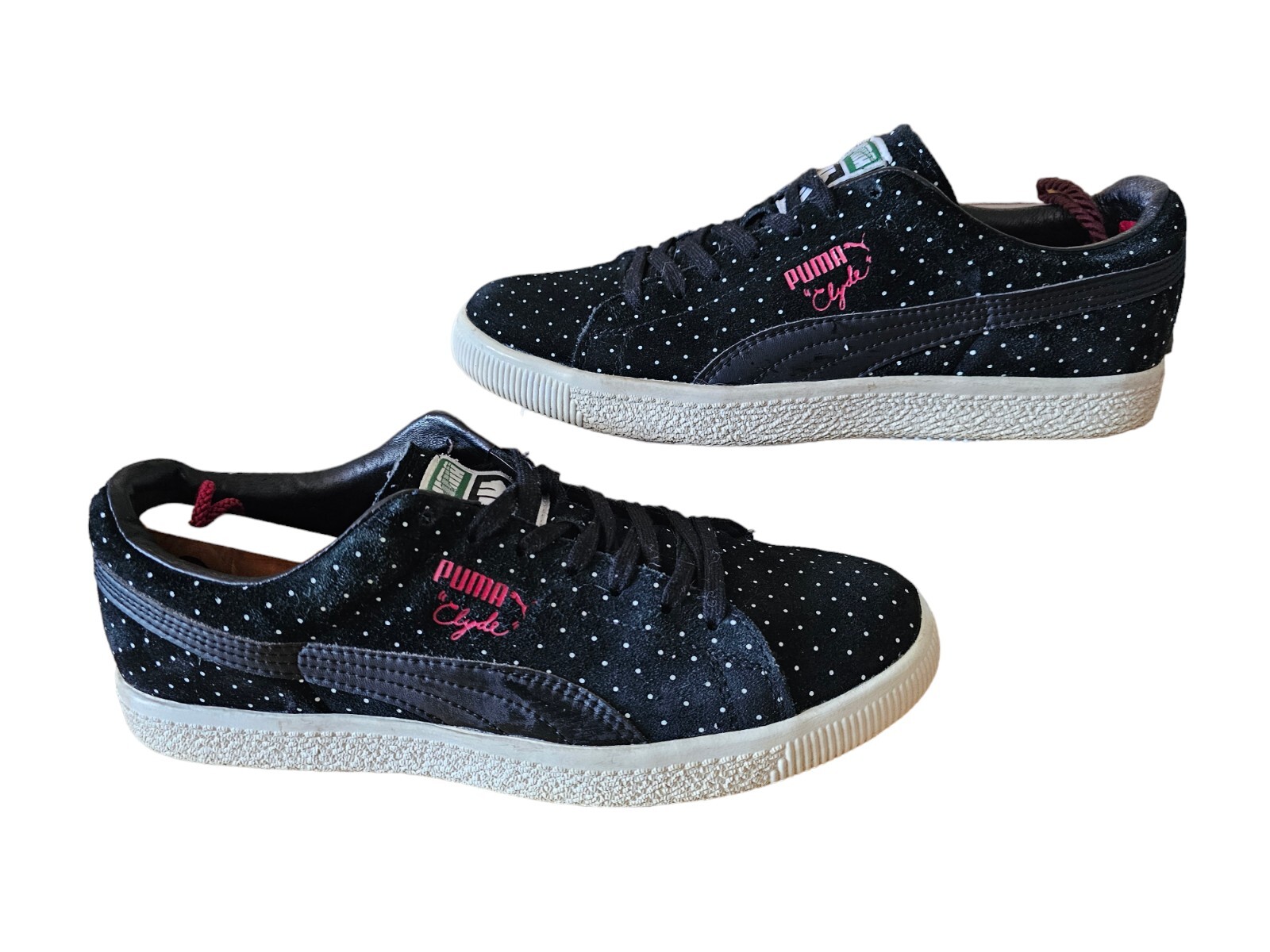 PUMA Undefeated x Clyde Micro Dot Black And Red Shoes… - Gem