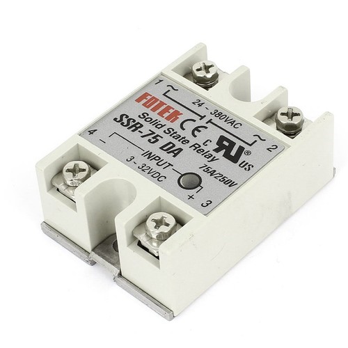 24V-380V 75A 250V SSR-75 DA Solid State Relay Module 3-32V DC To AC CK ...