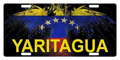 Venezuela Flag License Plate Patriotic Eagle Emblem Yaritagua | eBay