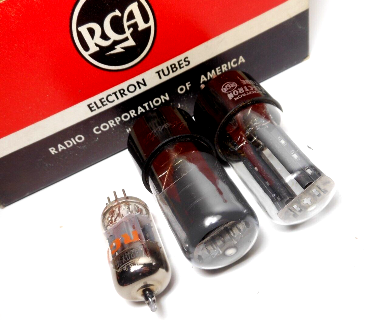 RCA 1960s' Fender Champ 5F1 Tweed Amp Tubes Set 6V6GT 5Y3GT 12AX7A USED ...