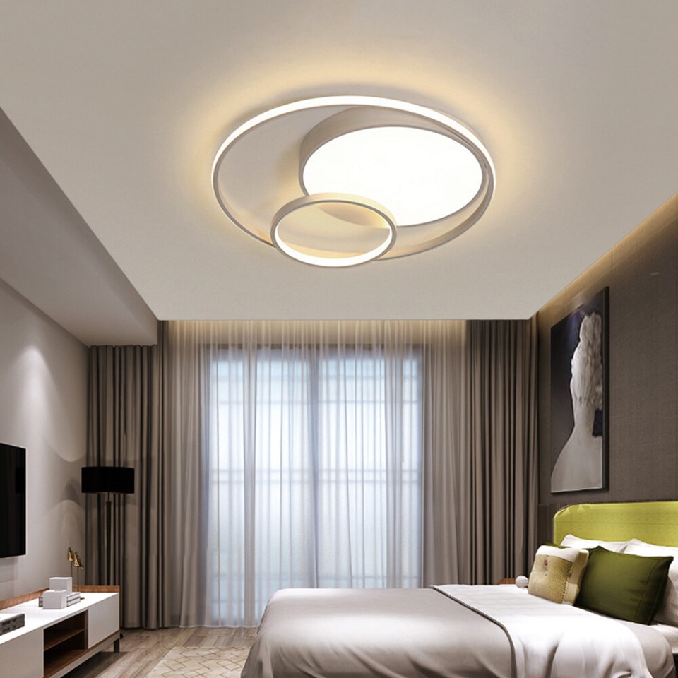 Modern Acrylic Ceiling Lights LED Lamp Bedroom Living Room Chandelier ...