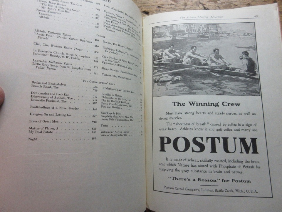 6/1910 ATLANTIC MONTHLY A DIARY OF THE RECONSTRUCTION PERIOD GIDEON ...