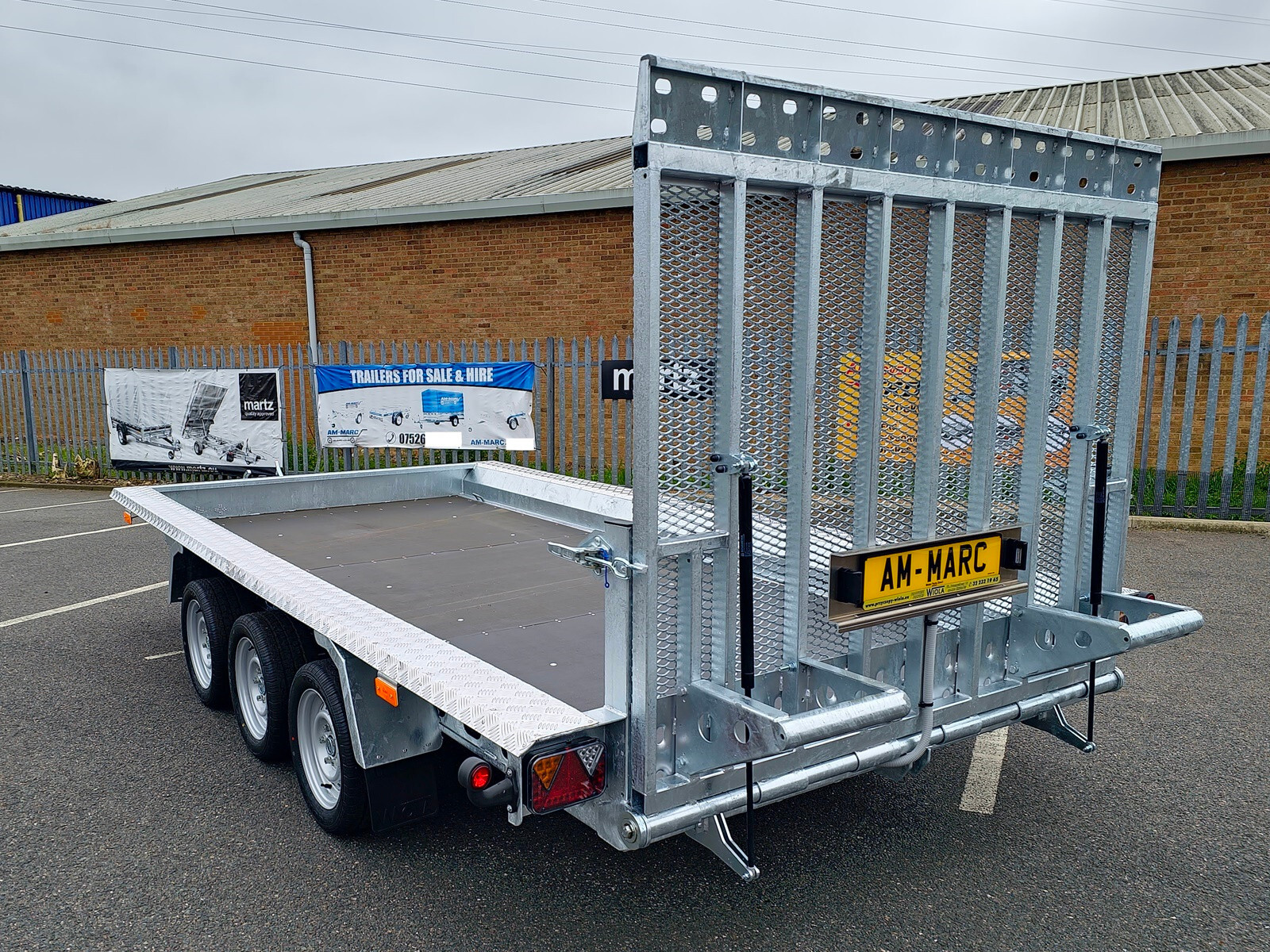 NEW Car Trailer Plant Mini Digger Excavator Ramp Tailgate 3500kg 4m x 1 ...