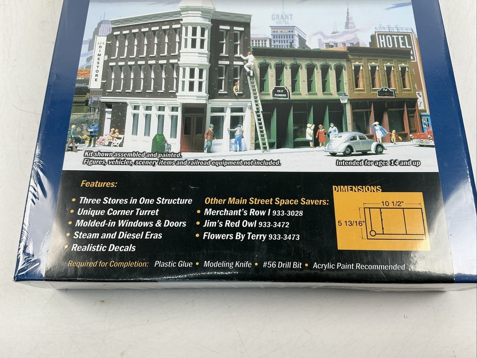 Walthers Cornerstone HO Scale 933-3029 Merchant’s Row II Building Kit ...