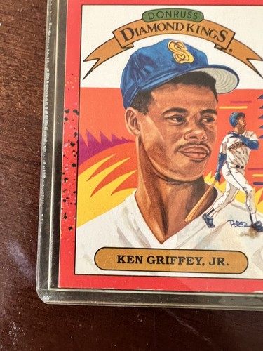 Ken Griffey Jr. 1990 Donruss Diamond Kings Error Card Purple Chin ...