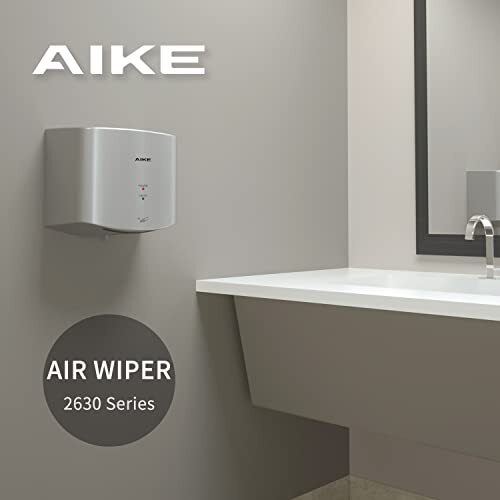 AIKE AK2630 Compact Automatic Hand Dryer High Speed Air Wiper 110v ...