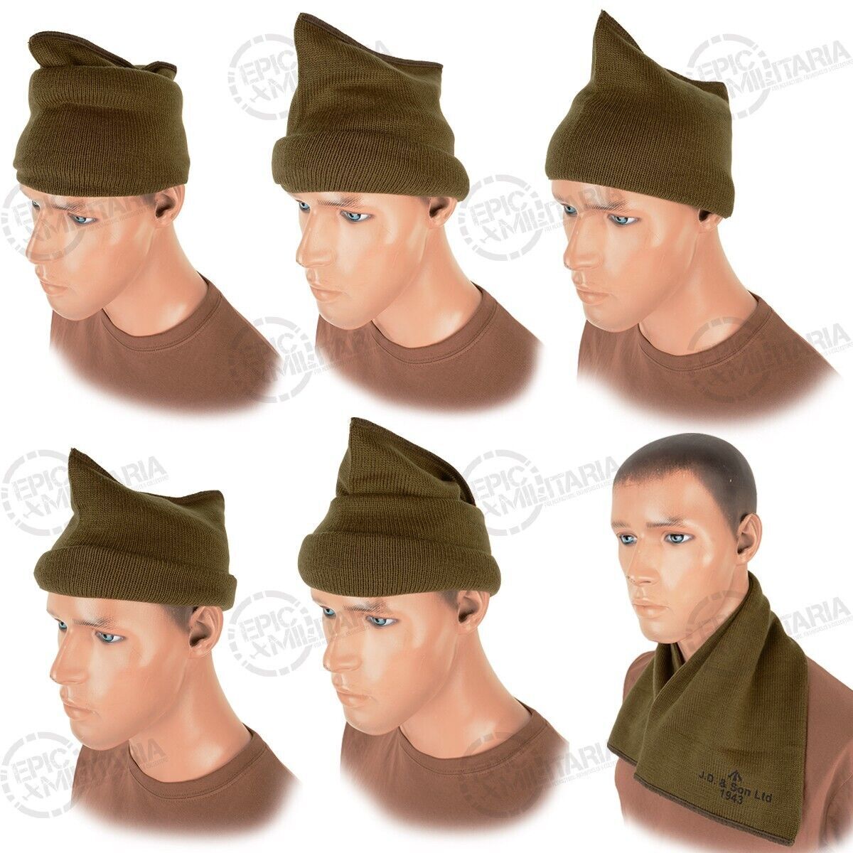 Reproduction WW2 British Commando Cap Comforter - Olive Drab Multiway ...