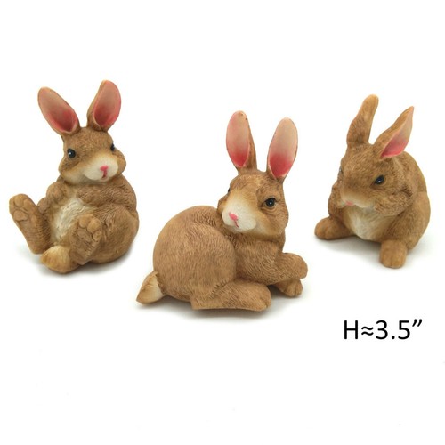 Polyresin Outdoor Decor Bunny Garden Rabbit Statue Lawn Ornaments | eBay