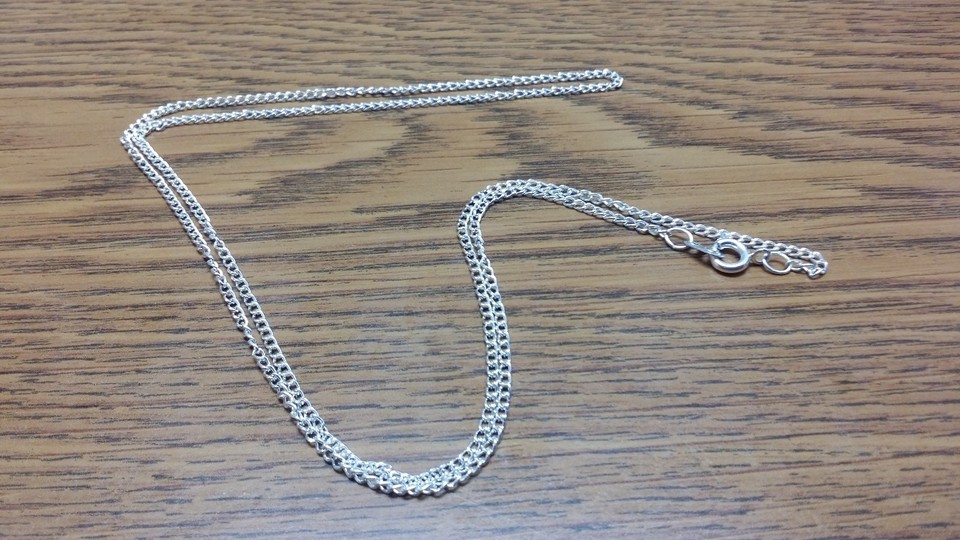 22" Inch 1mm Silver Plated Chain Necklace 2.7 Grams Each -BRAND NEW ...
