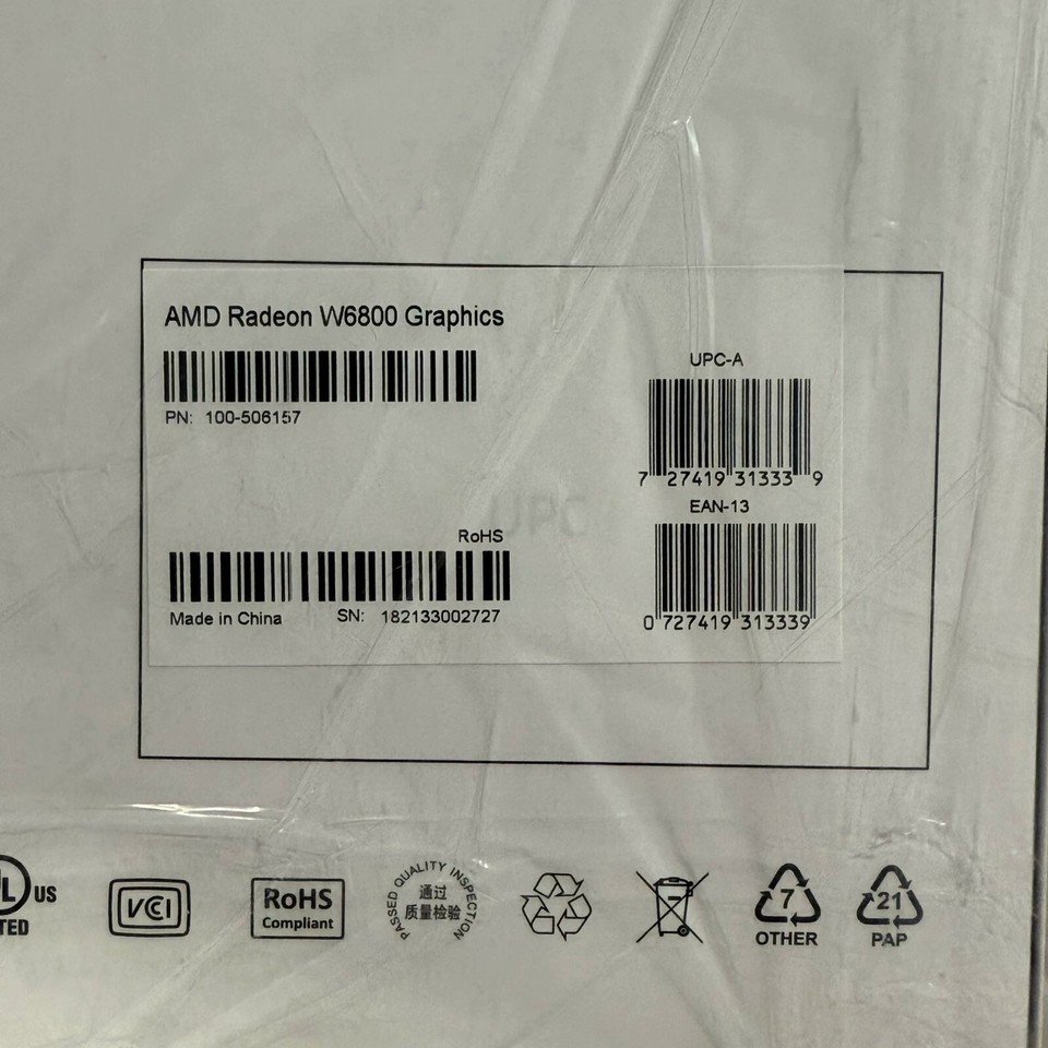 Brand New AMD RADEON PRO W6800 32GB DDR6 GPU Graphics Video Card | eBay