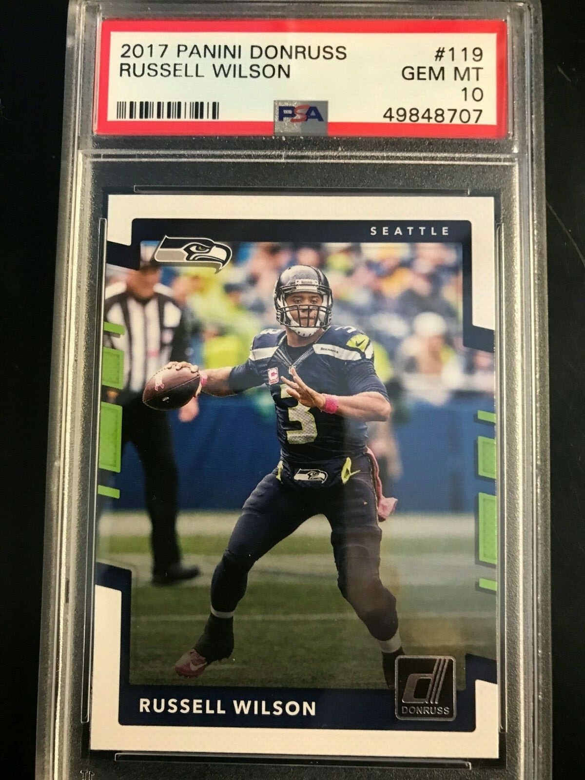 Russell Wilson 2017 Panini Donruss - Card #119 - PSA 10 Gem Mint ...