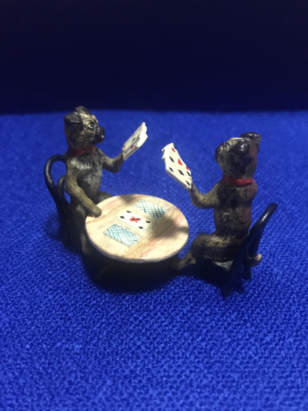 Pugs Playing Cards Bronze Miniature | eBay