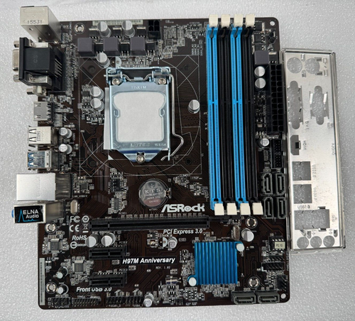 ASRock H97M Anniversary Intel LGA 1150 DDR3 Desktop Motherboard w/ I/O ...