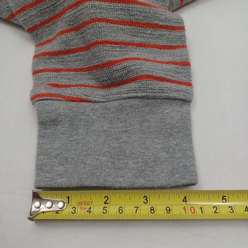 Goodfellow & Co Thermal Sweater XL Gray & Orange Stripe -Long Sleeve ...