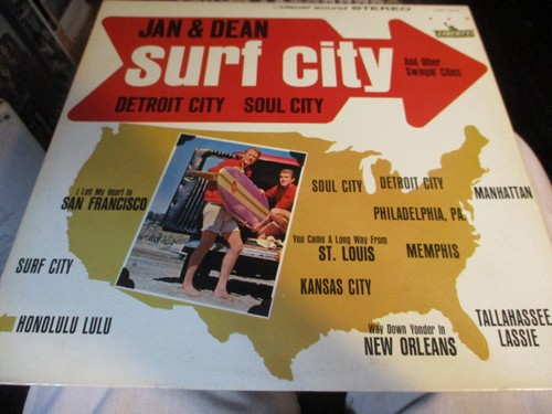 1963 JAN & DEAN Surf City US Stereo LP Liberty LST 7314 Surf Rock VG+NM ...