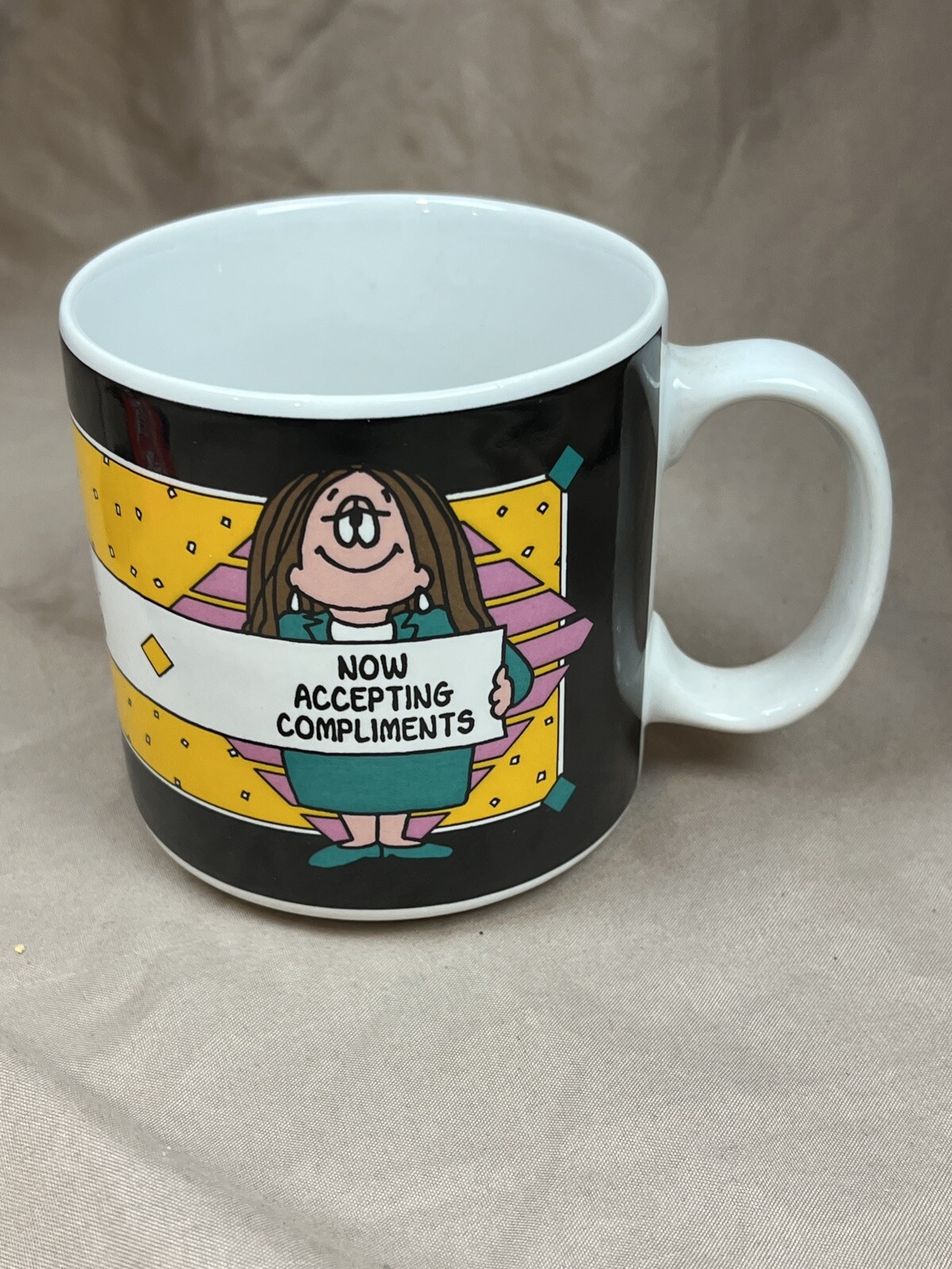 Cathy Guisewite Coffee Tea Mug Now Accepting Compliments Vintage Cup ...