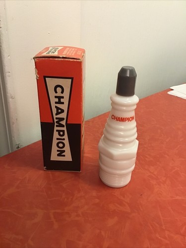 Avon Champion Spark Plug Decorative glass decanter Empty | eBay