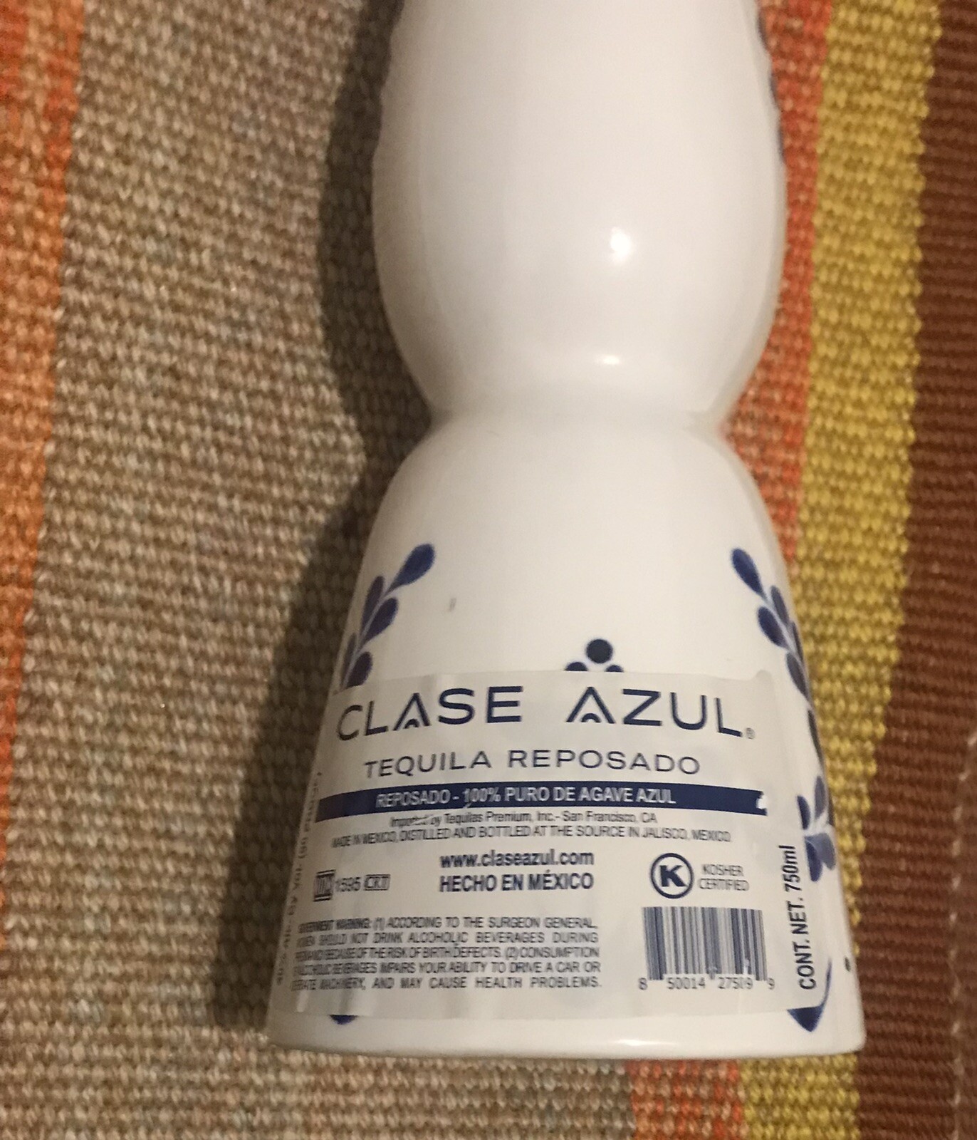 Clase Azul Reposado Empty Tequila Bottle 750ml Hand Painted Decanter ...