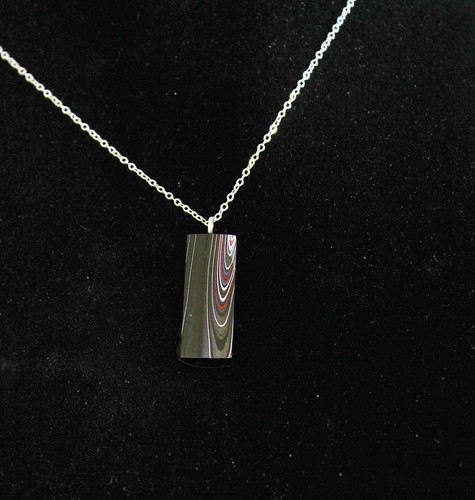 NEW PRODUCT - Fordite Necklace - 31.04mm x 11.22mm x 4.8mm - Silver ...