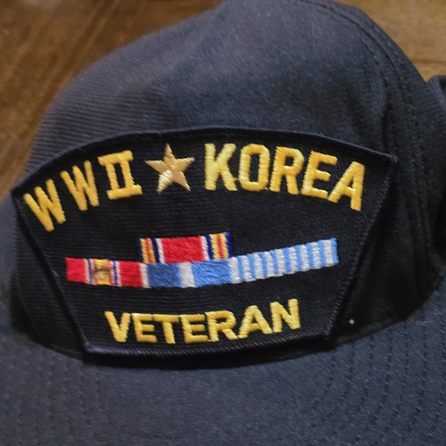 WWII Korea Korean War Veteran Hat Cap Embroidered Adjustable Snap Back ...