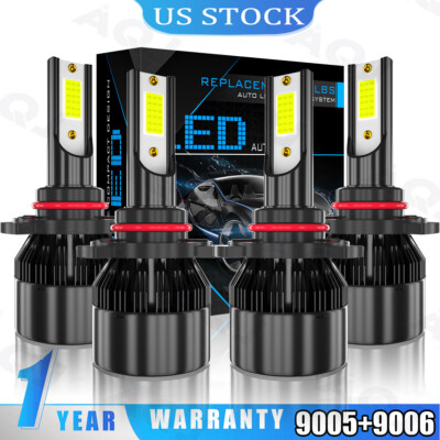 For 2006-2011 Honda Civic 2Dr Coupe 4x 6000K Led Headlight Conversion ...