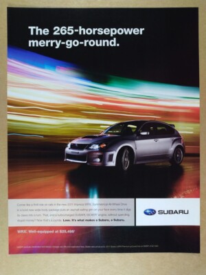 2011 Subaru Impreza WRX vintage print Ad | eBay