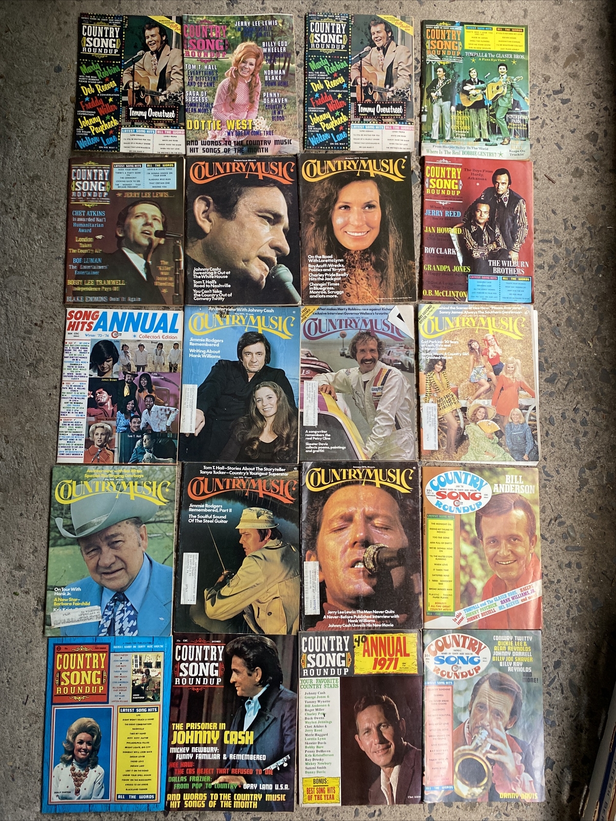 Lot of 20 1971 - 74 Country Song Round Up Magazines & Country Music | eBay