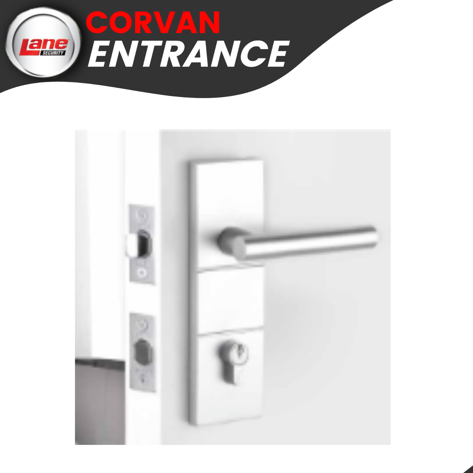 Lane Corvan Buckingham Entrance Lock Set Double Cylinder Brushed Satin ...