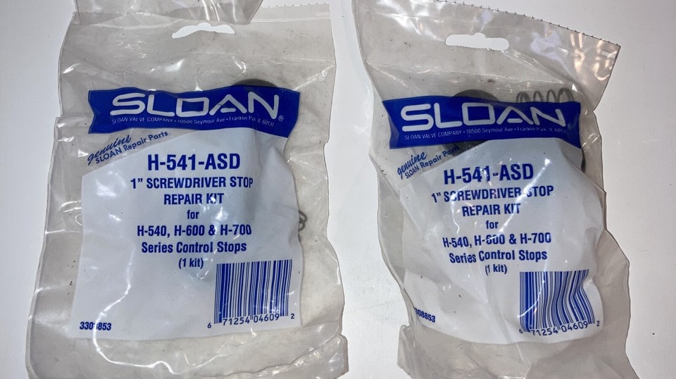 New Sloan Control Stop Repair Kit H-541-ASD , H-540 , H-600 , H-700 ...