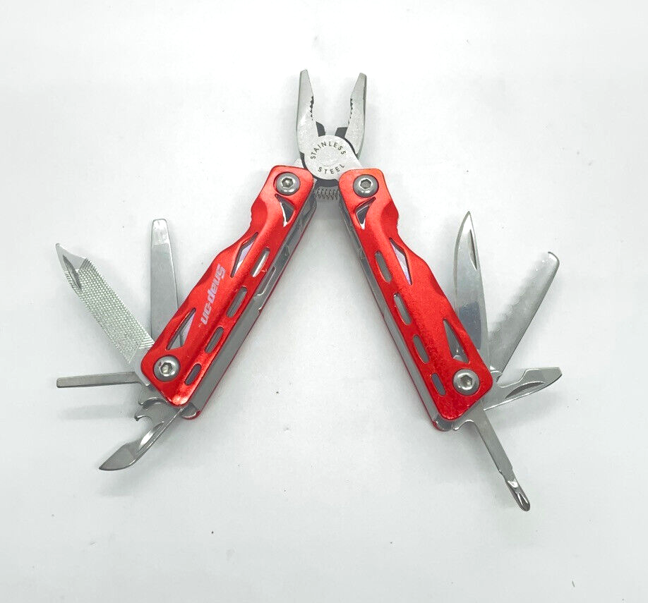Snap-On Mini Multi-Tool Red 11-in-1 Keychain Carry Knife Pliers EDC | eBay