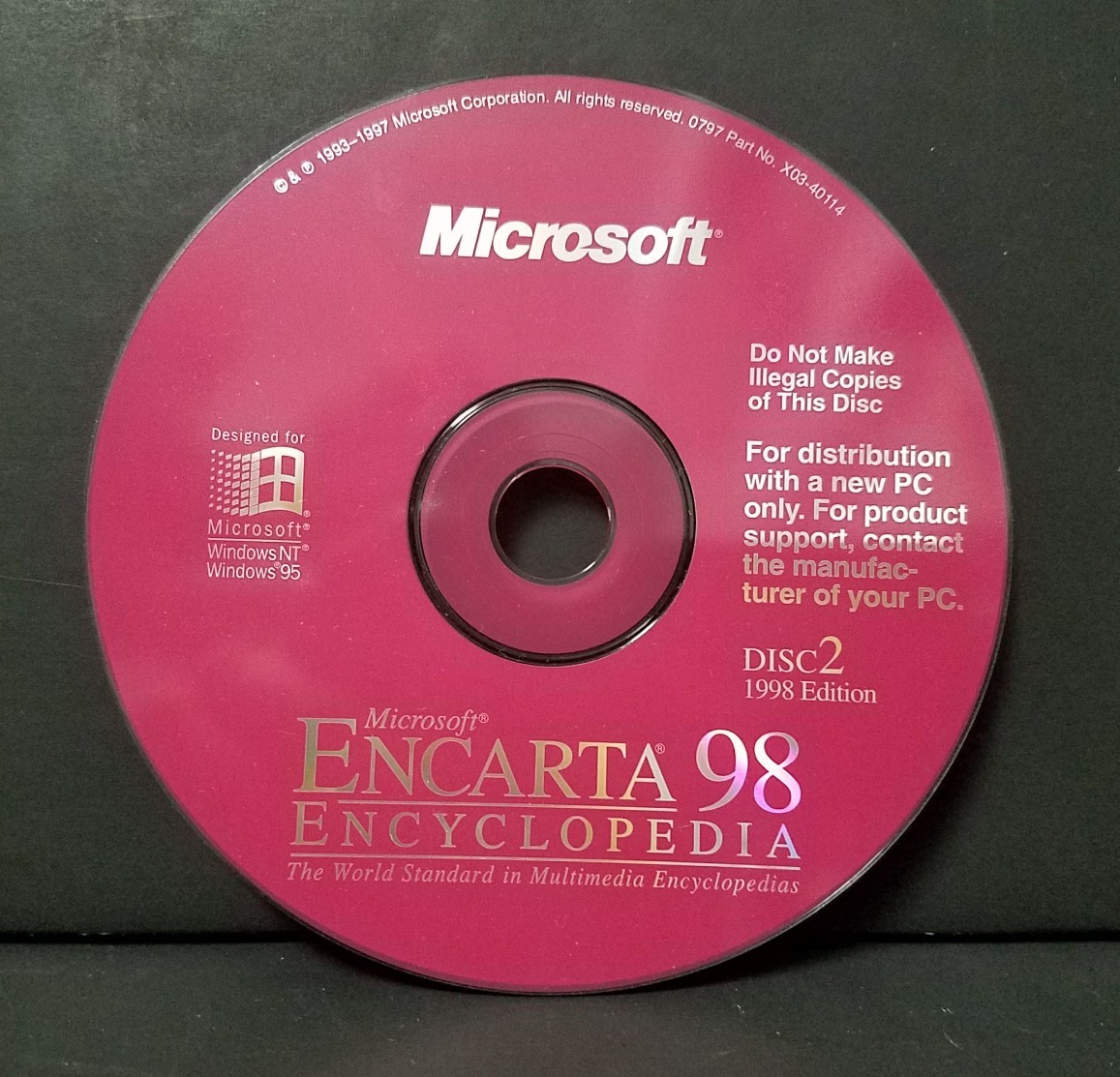 Microsoft Encarta 98 (Retail) (1 User/s) - Full Version for Windows for ...
