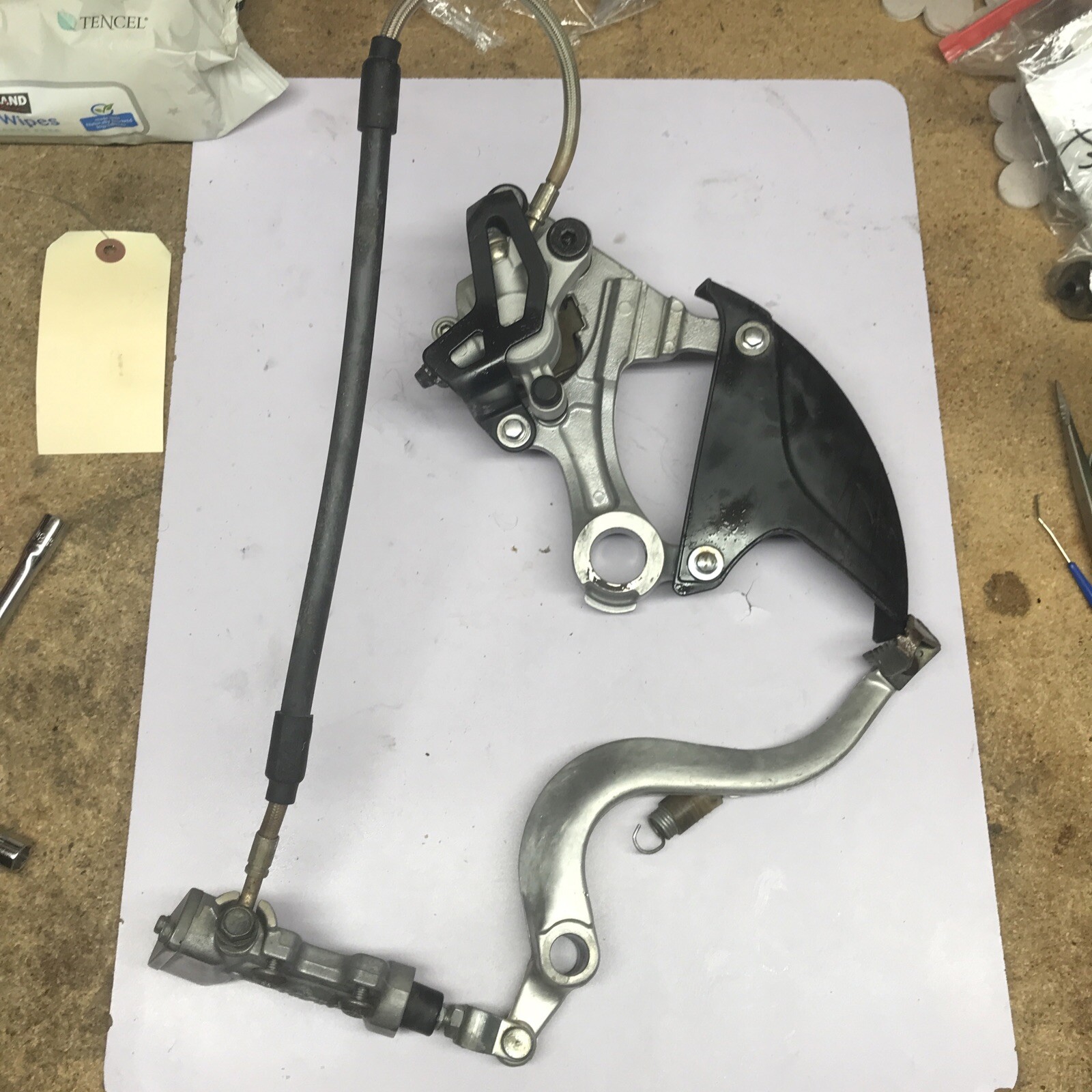 2009 KAWASAKI 06-09 KX250F STAINLESS REAR BACK BRAKE CALIPER MASTER ...