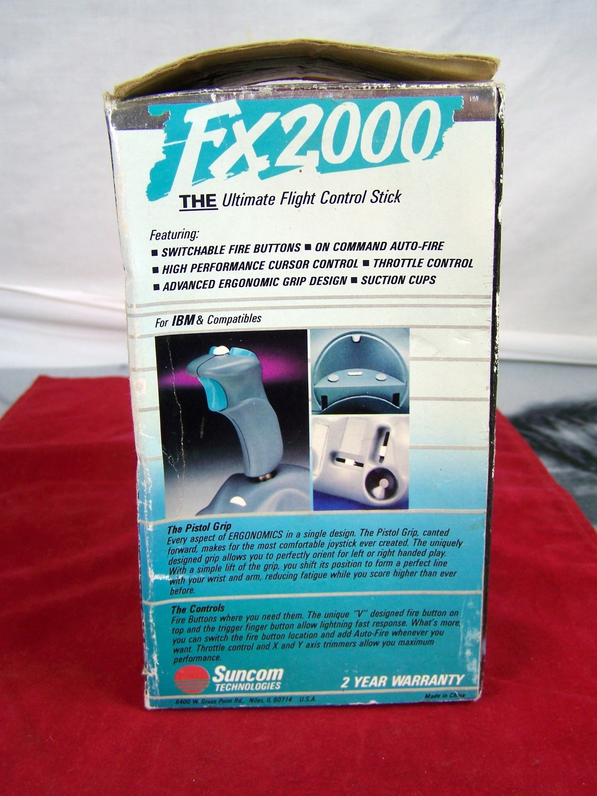 FX2000 THE ULTIMATE FLIGHT CONTROL STICK SUNCOM TECHNOLOGIES FOR IBM ...