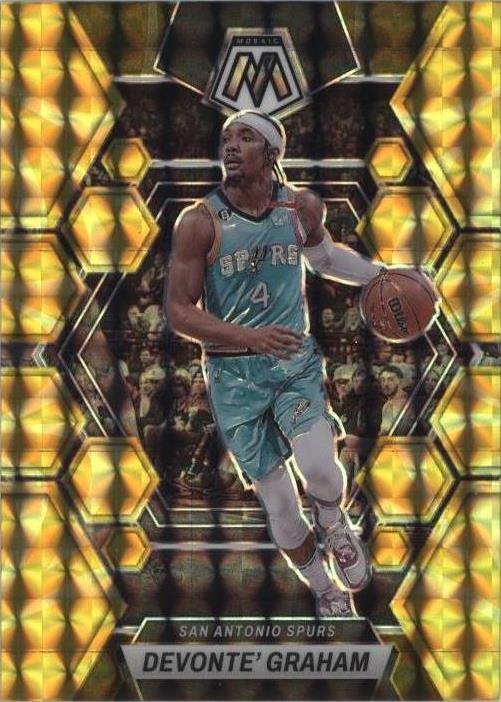 2022-23 Panini Mosaic - Devonte' Graham #50 Reactive Yellow Mosaic ...