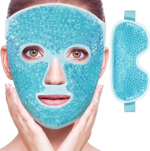 Cold Gel Face Mask and Gel Eye Mask Set,,Reduce Puffiness, Bags under ...
