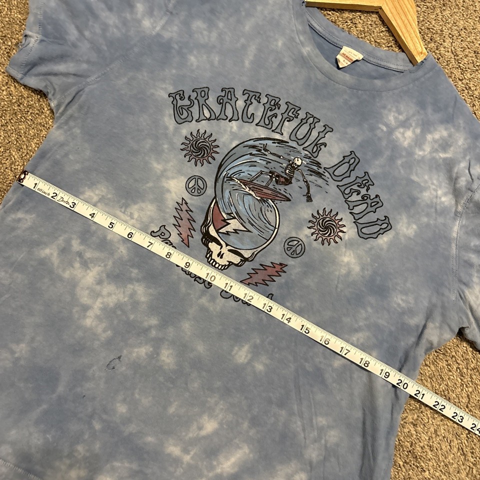 Grateful Dead Paradise Bound Tie-Dye Blue Shirt Size Medium Distressed ...