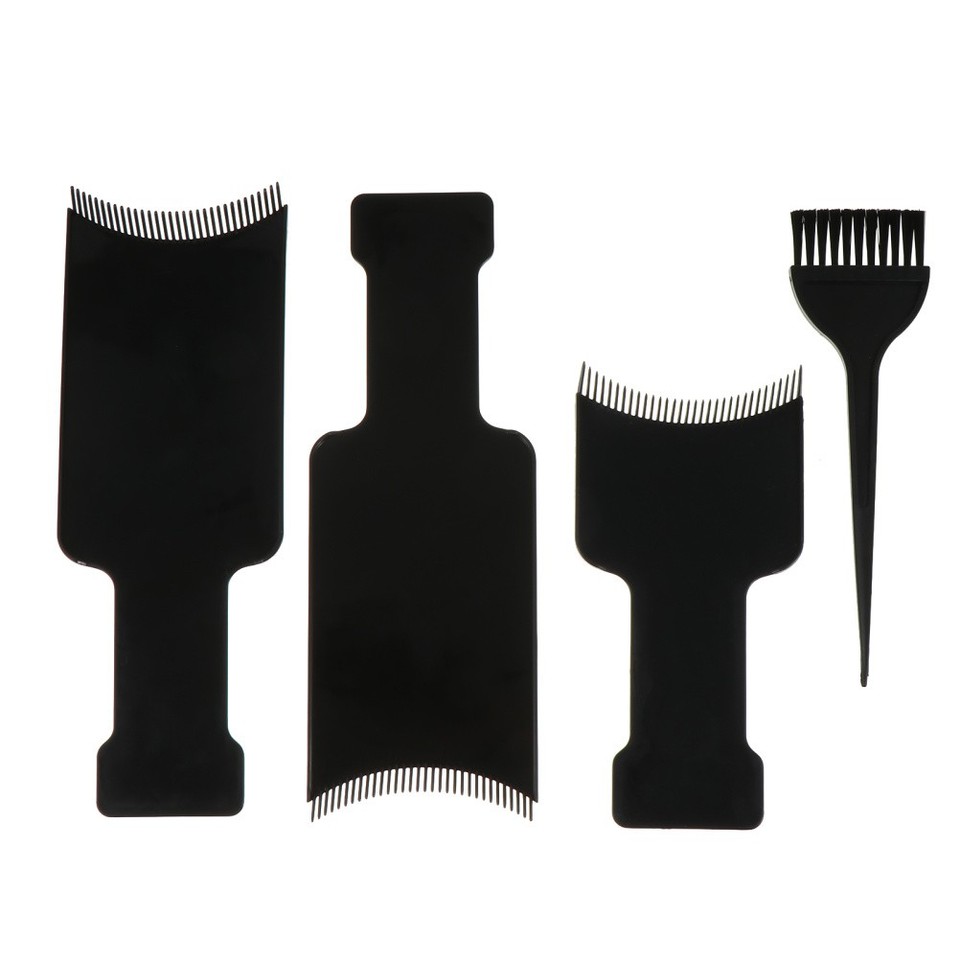 4pcs Hair Coloring Kit Highlighting Board Brush Set Hair Coloring Brush ...
