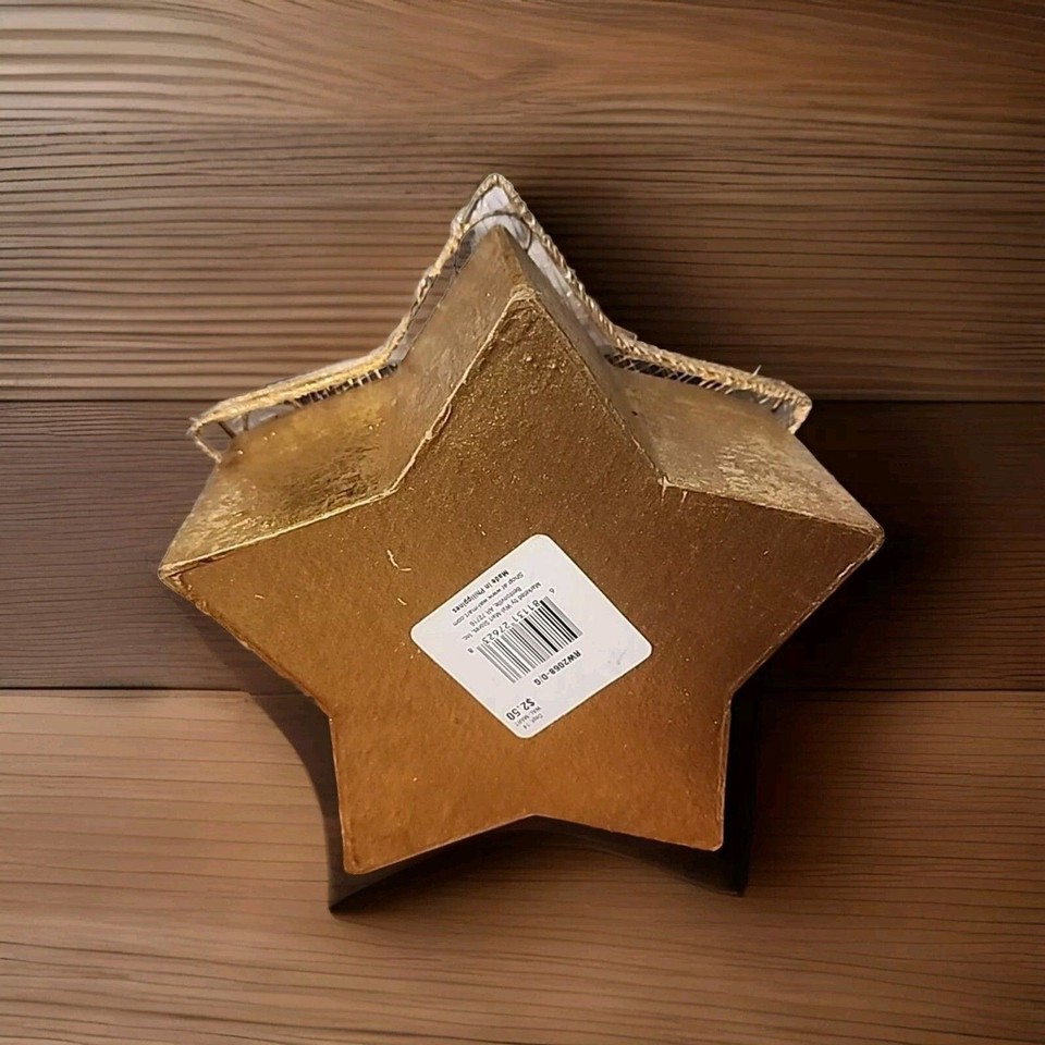 Star Cardboard Base Decor Box Fancy Lid Metal Frame Lid Christmas ...