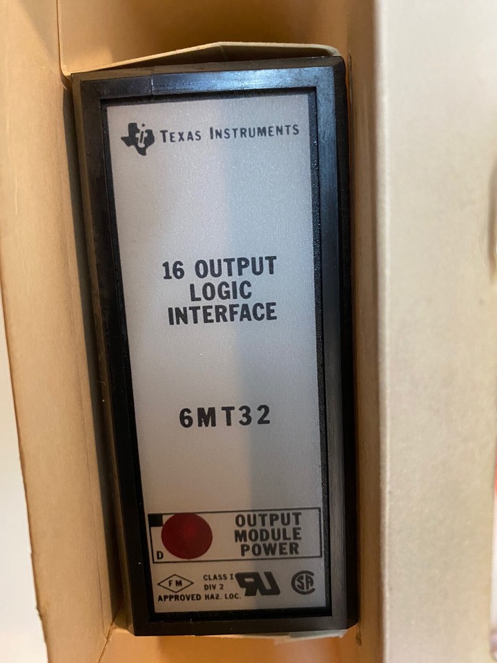 TEXAS INSTRUMENTS 6MT32 16-Point Logic Output Module PLC Controller ...