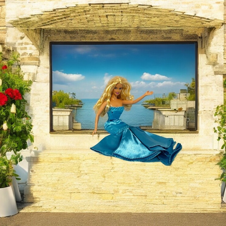 Saphire Siren Princess Mermaid Dress-Unique Handmade Blue Mermaid Gown ...