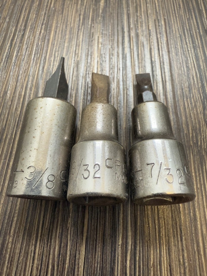 Craftsman 9-Piece 3/8 Drive Bit Socket Driver Lot: Philips, Slotted ...