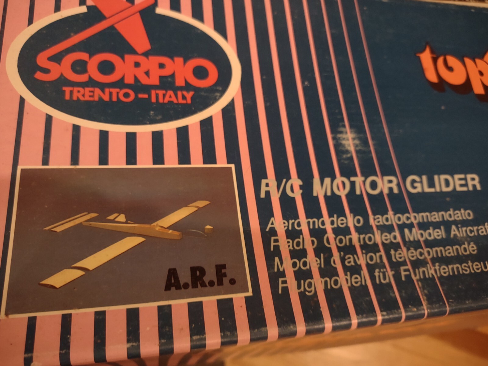 RARE! SCORPIO Top Quark motor glider ARF R/C kit NIB from Italy/Czech ...