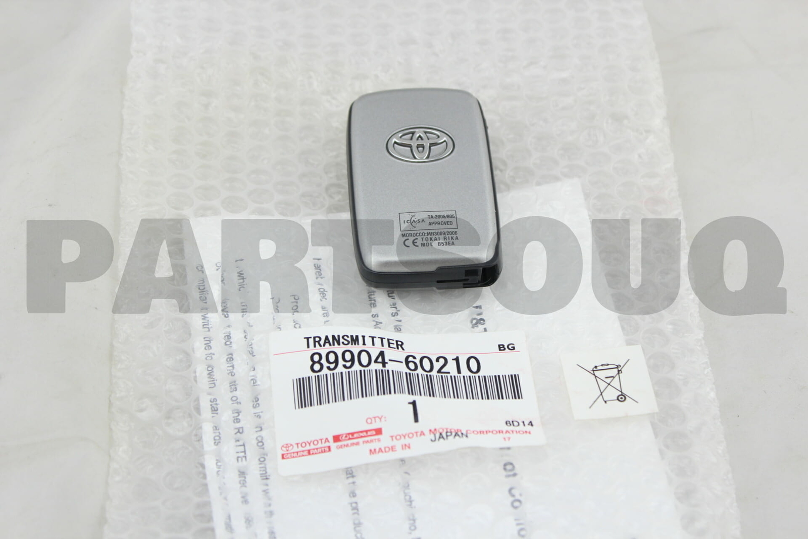 8990460210 Genuine Toyota TRANSMITTER SUB-ASSY, ELECTRICAL KEY 89904 ...
